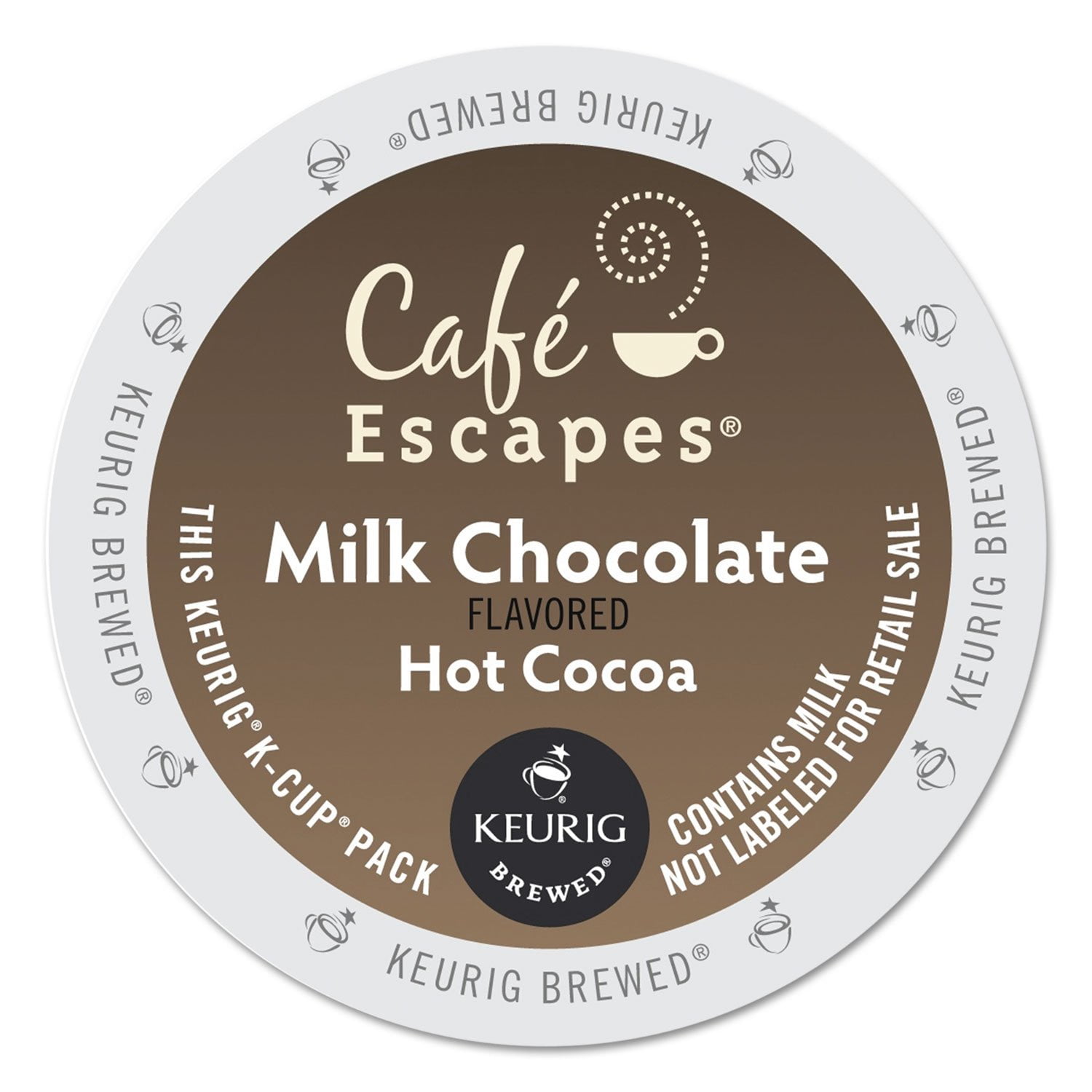 Cafe Escapes 6801CT Cafe Escapes Milk Chocolate Hot Cocoa K-Cups, 96 ...