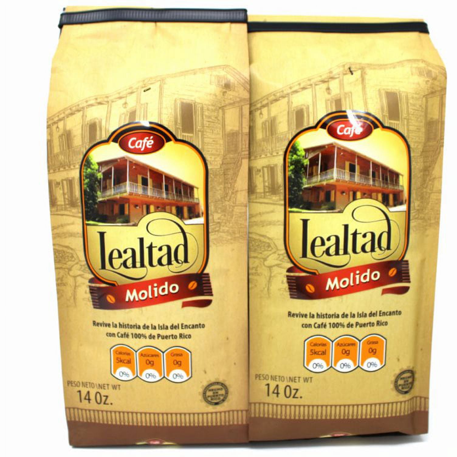 Cafe Lealtad - 100% Puerto Rican Ground Medium Roasted Coffee 14oz ...
