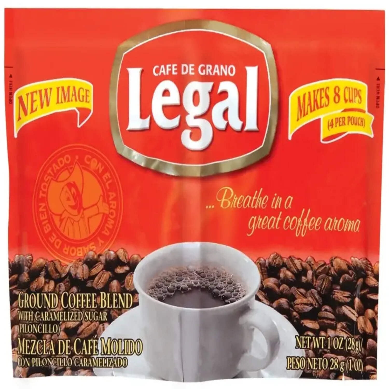 Cafe Legal Roast Ground Pouch Coffee 1 oz - Walmart.com
