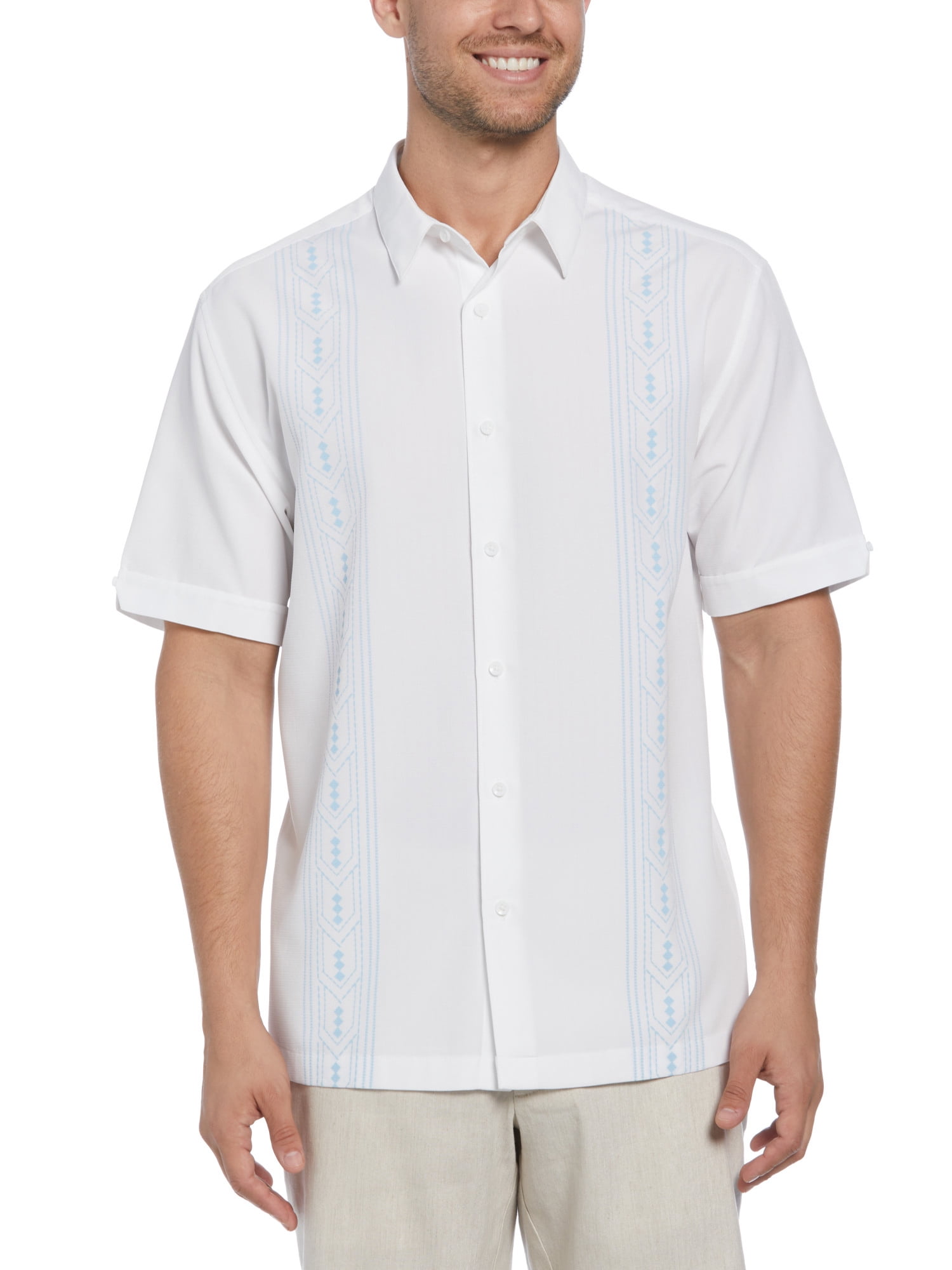 Cafe Luna men's Deco Panel Print Shirt - Walmart.com