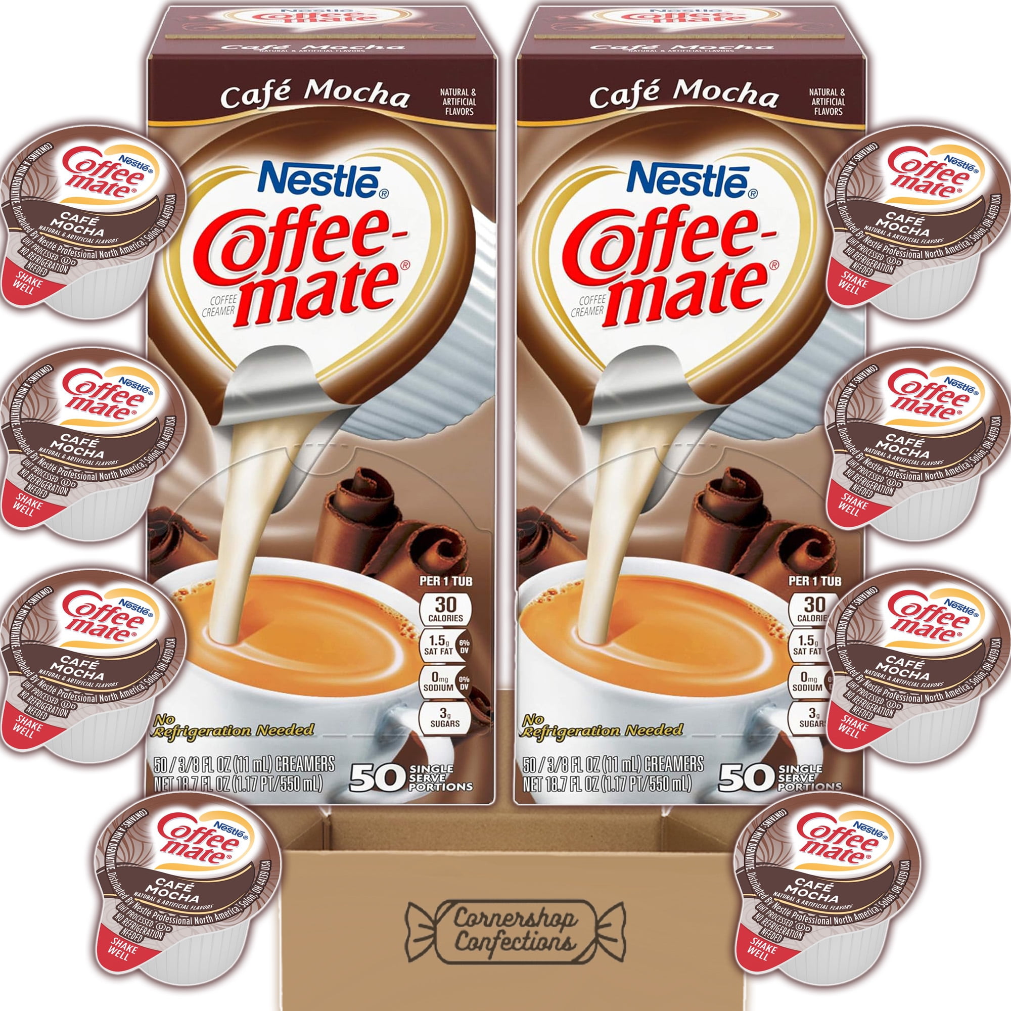 Cafe Mocha Coffee Mate Mix and Match Flavored Creamer Cups - 100 Single Serve Cafe Mocha Coffee ...
