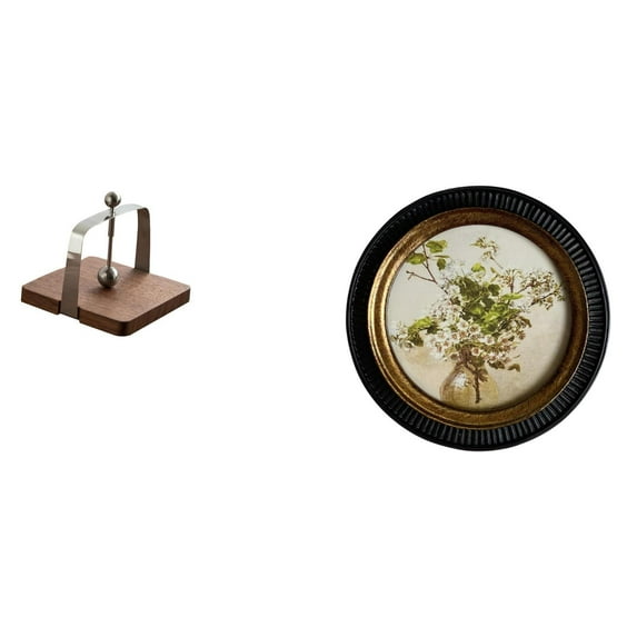 Cafe Napkin Holder Table Organizer Round Photo Frame Antique Resin ...