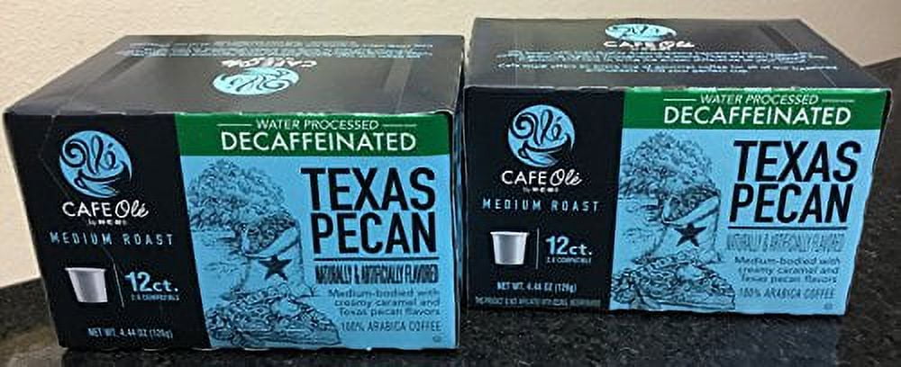 Cafe Ole by HEB, K-Cup Coffee, Texas Pecan DECAF, 12 ct Pack of 2 ...