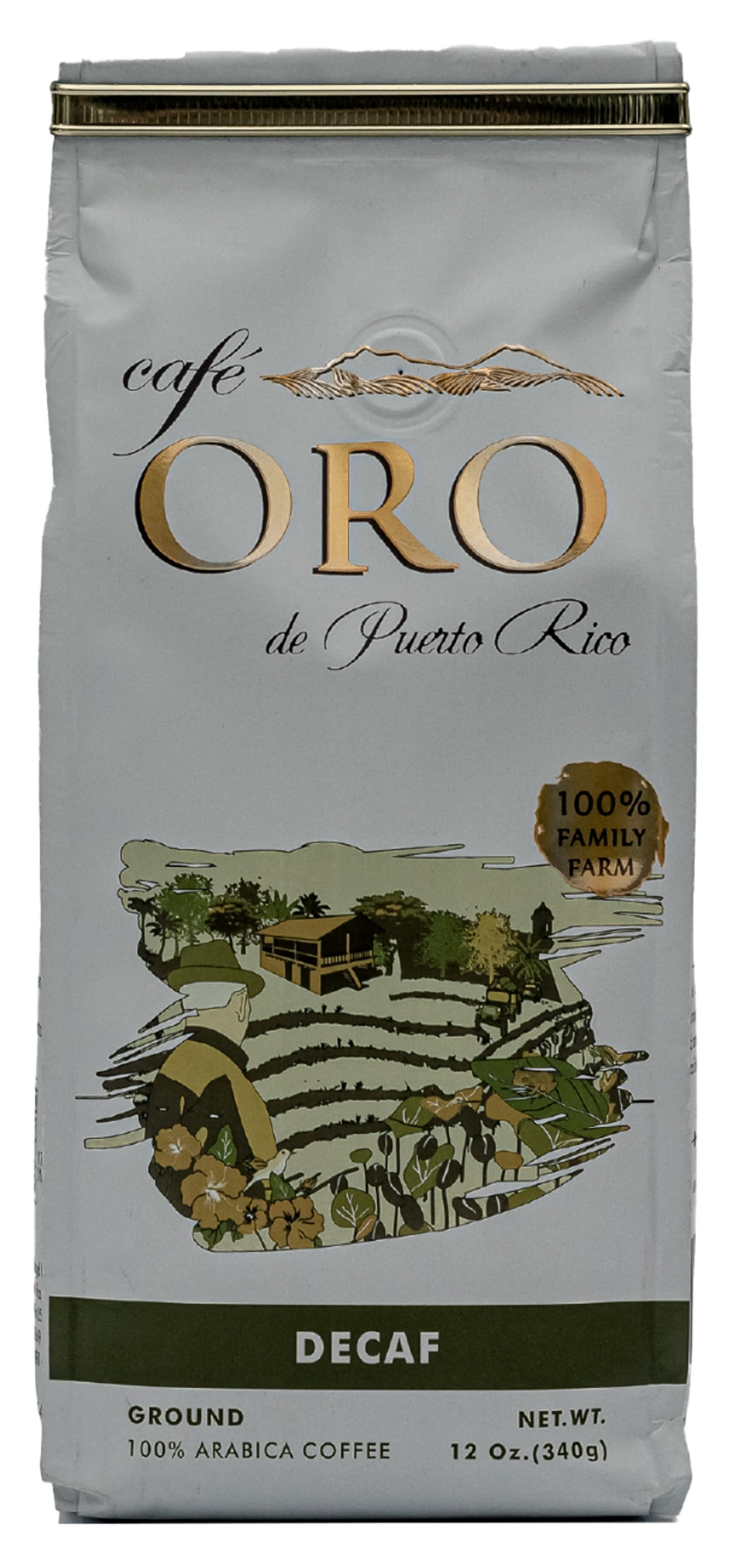 Cafe Oro De Puerto Rico Decaf 12 oz, Ground, Medium Roast - Walmart.com