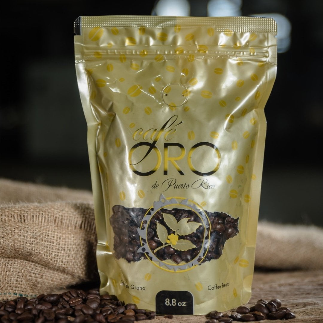 Cafe Oro Whole Beans 8.8oz, 100% Puerto Rican Coffee (8.8oz Bag ...