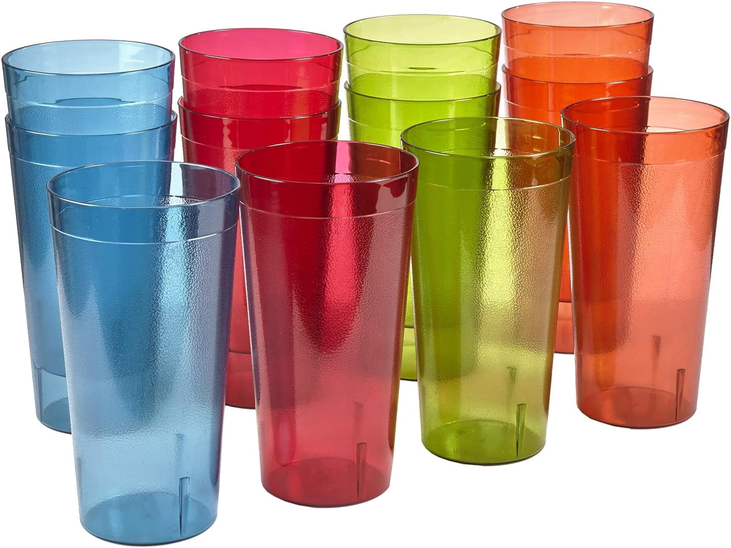 Cafe Plastic Reusable Tumblers Water Cups Coastal Colors | Restaurant ...