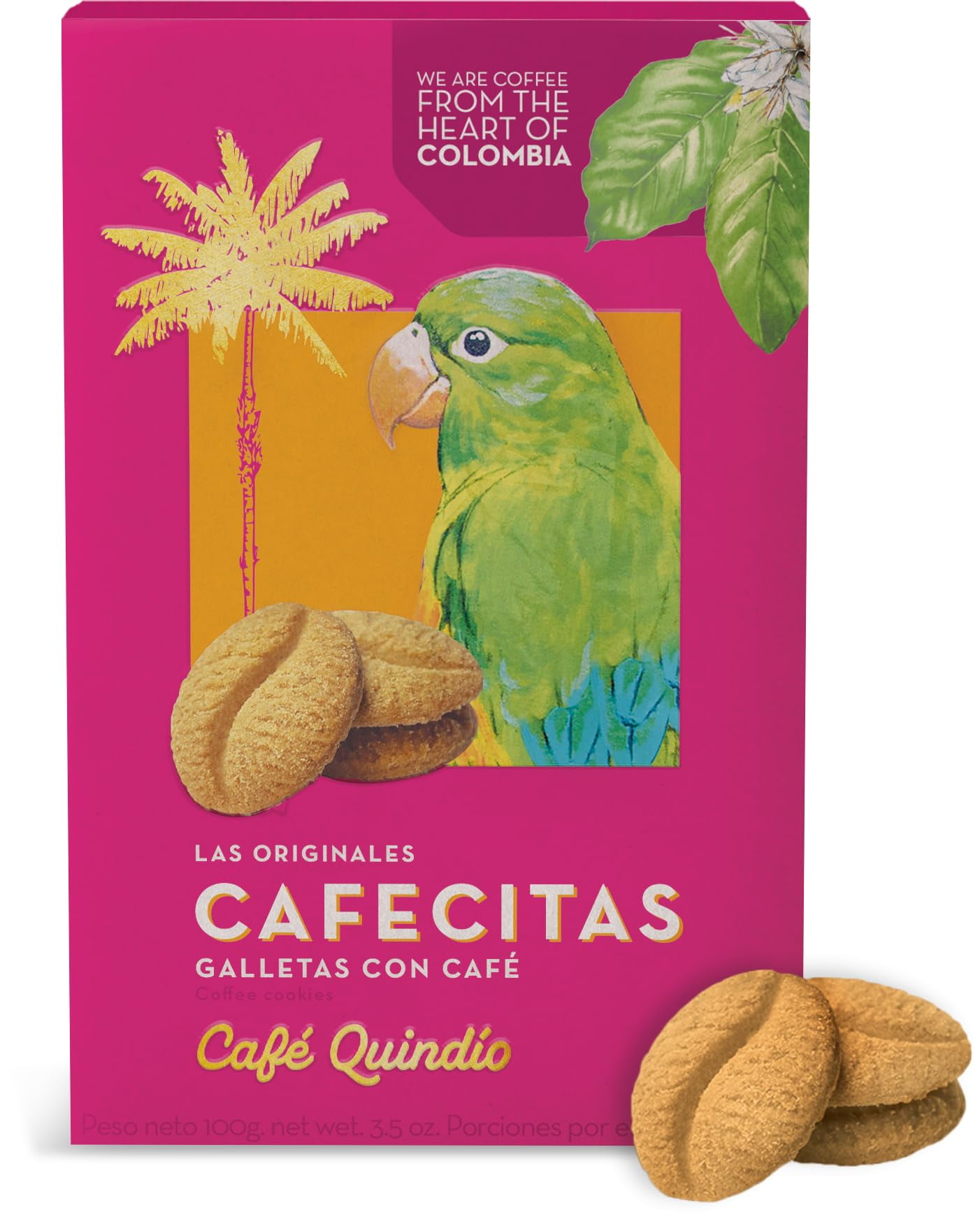 Cafe Quindio Coffee Cookies VTF5 Cafecitas 3.5 oz (100g) Box ...