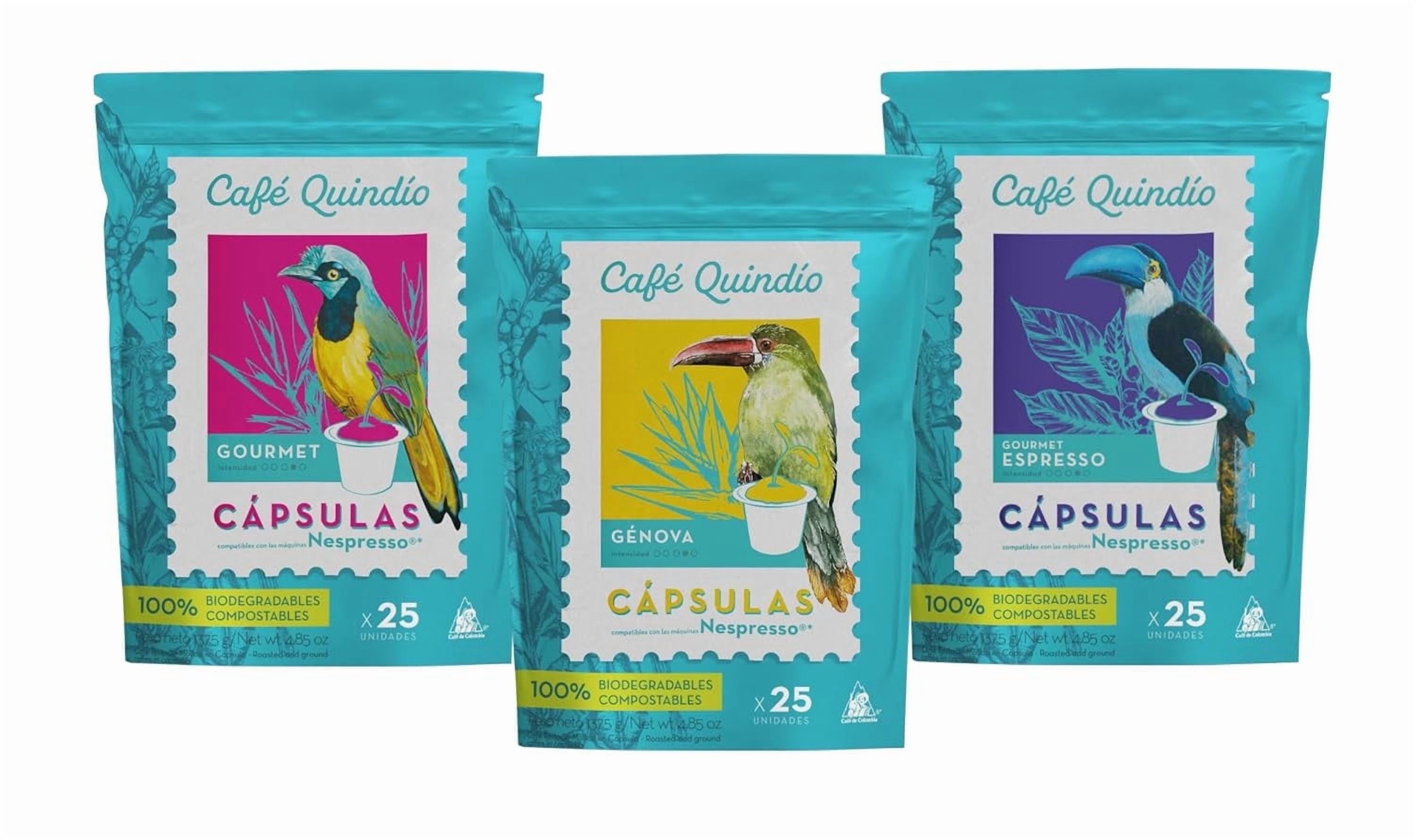 Cafe Quindio Compostable Coffee Pods, compatible with Nespresso ...