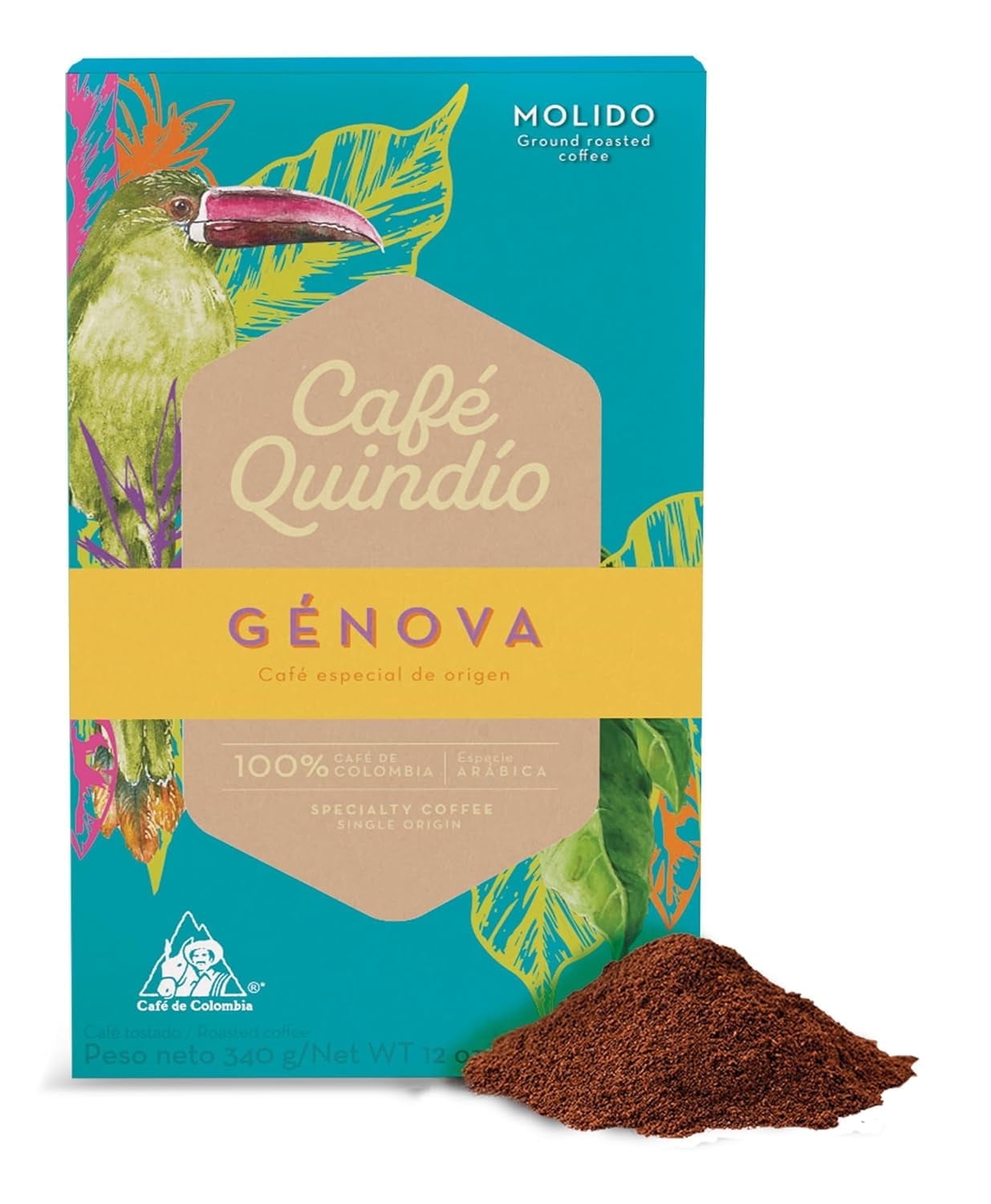 Cafe Quindio Genova Single Origin - Medium Roast 100% Colombian Excelso ...