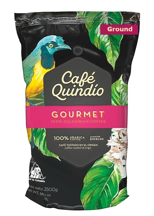 Cafe Quindio Gourmet Coffee, 100% Colombian Excelso Coffee (Ground, 88 ...