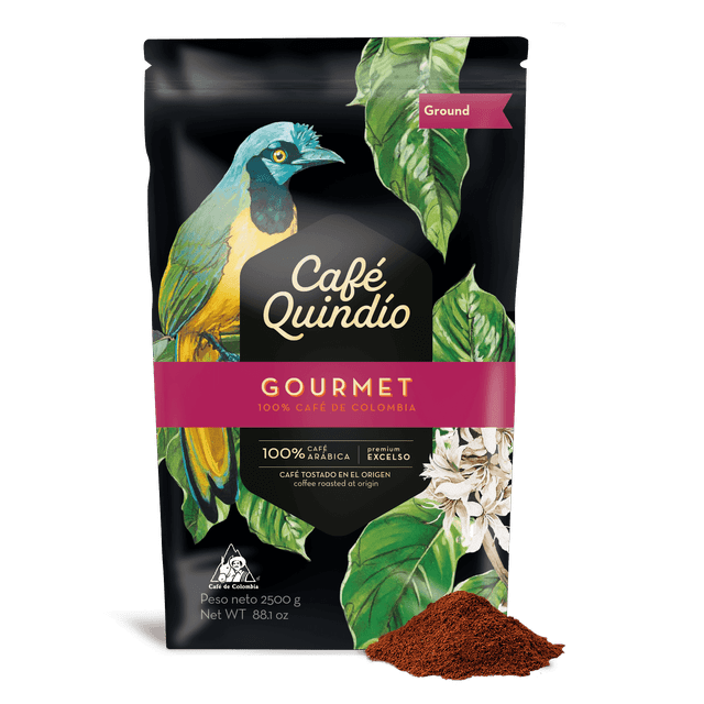 Cafe Quindio Gourmet - Medium Roast 100% Colombian Excelso Ground ...