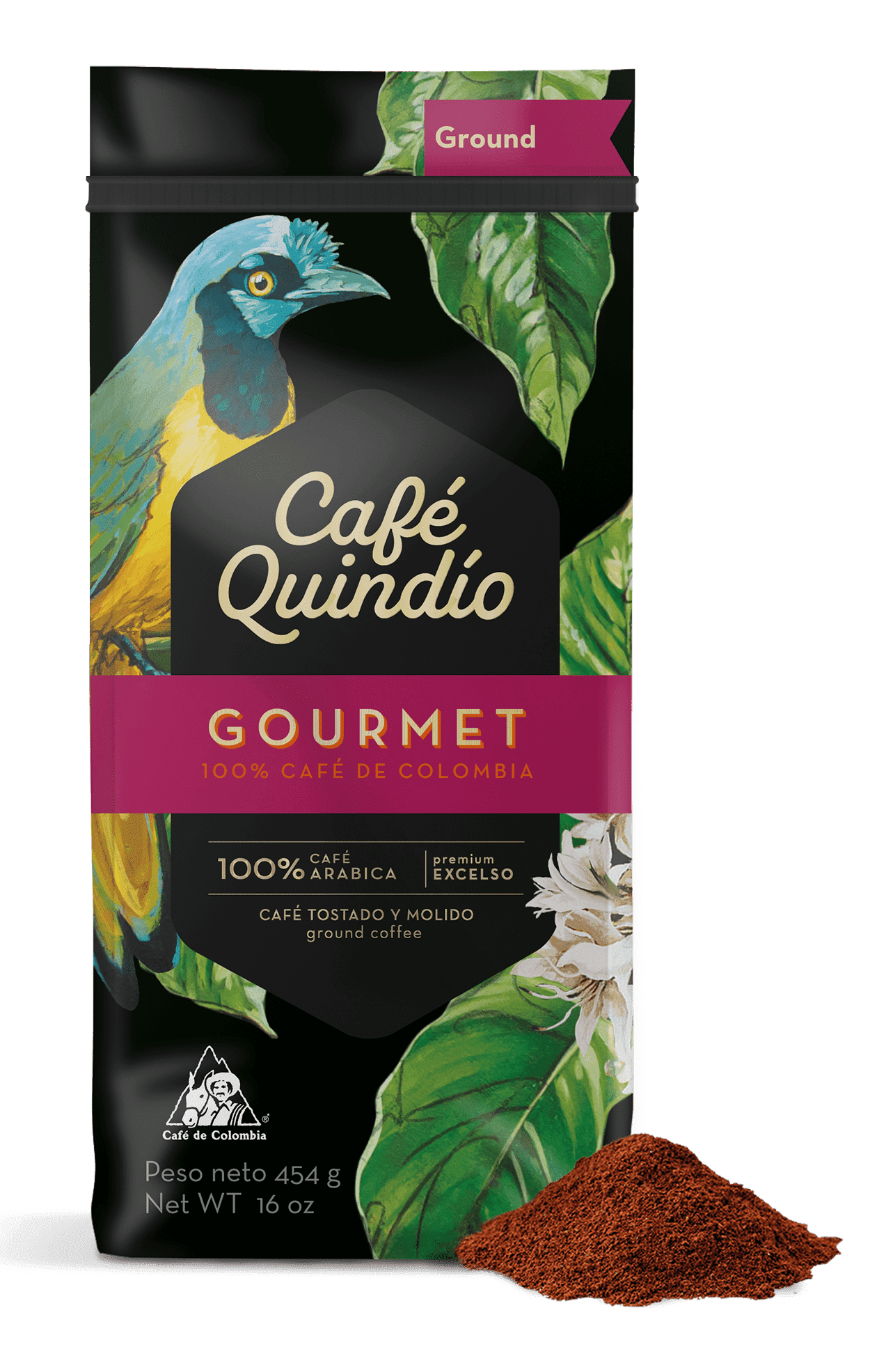 Cafe Quindio Gourmet - Medium Roast 100% Colombian Excelso Ground ...