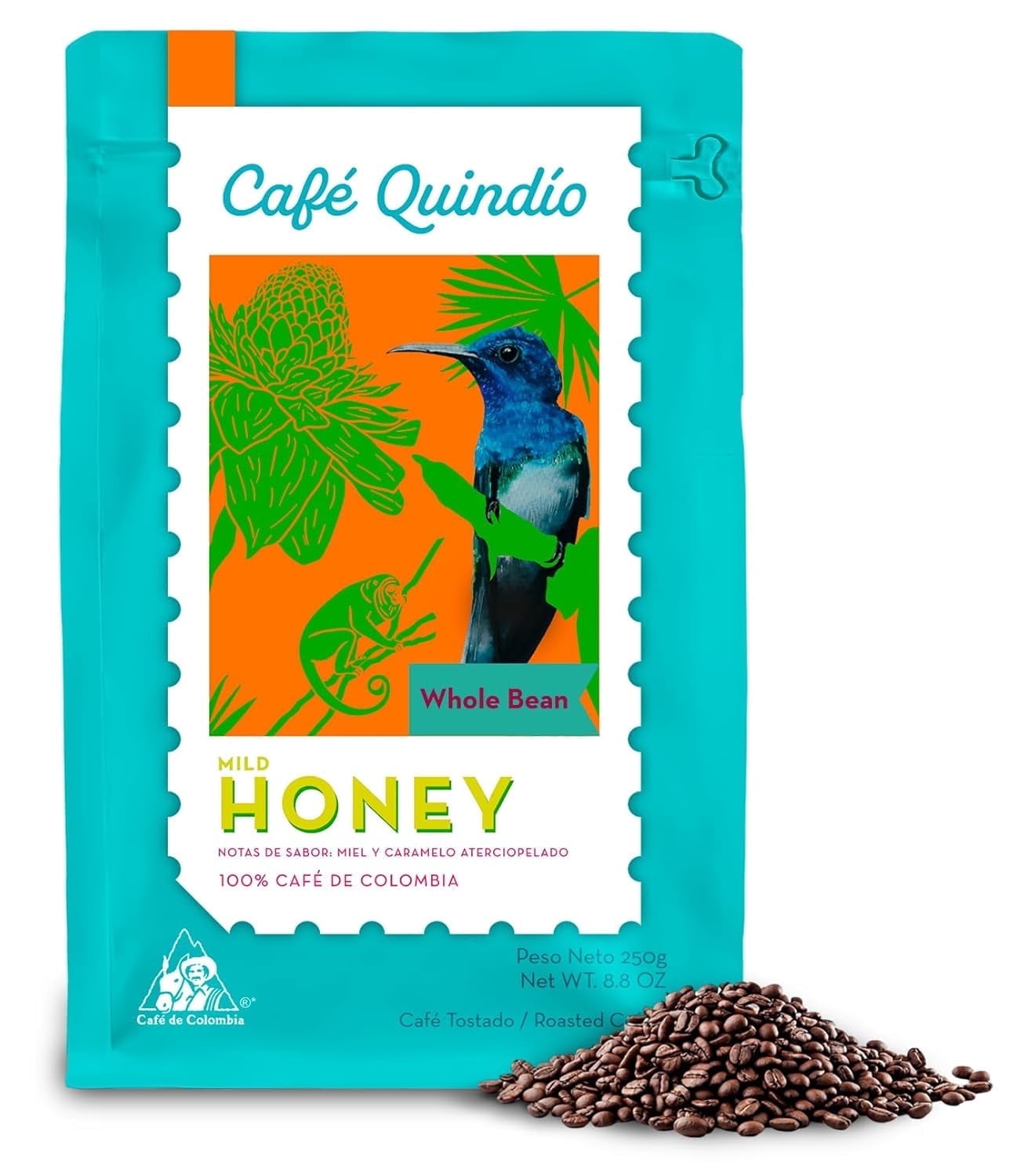 Cafe Quindio Specialty Harvest Whole Bean Coffee, 100% Colombian Coffee ...