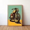 Cafe Racer Motorcycle Minimalist Motorcycle Wall Art, Stretched Canvas ...