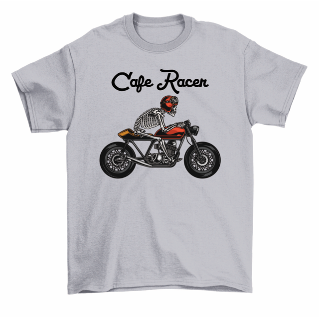 Cafe Racer Skeleton Biker Motorcycle T-Shirt Men - Walmart.com