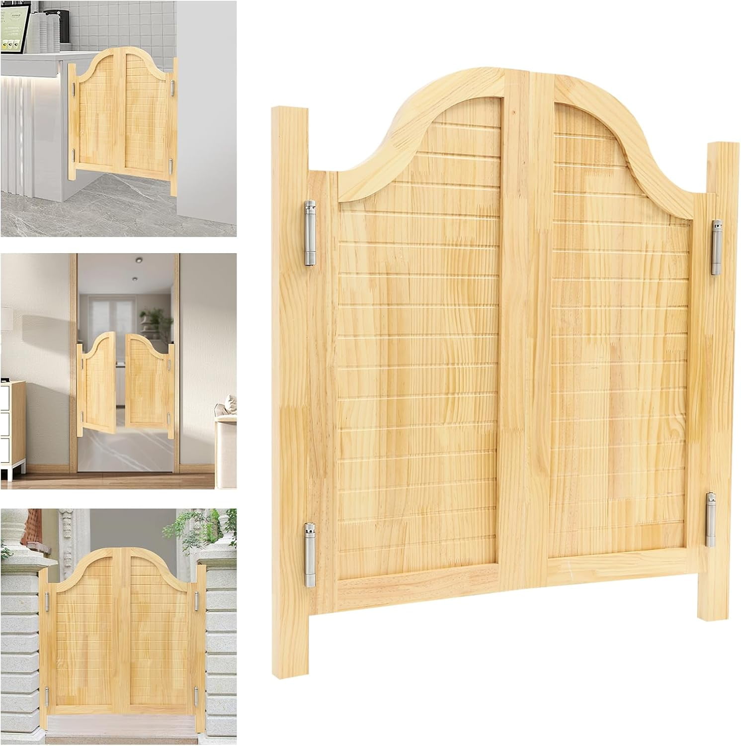 Cafe Saloon Interior Doors, 1.34" Thick Solid Wood Doors Includes ...