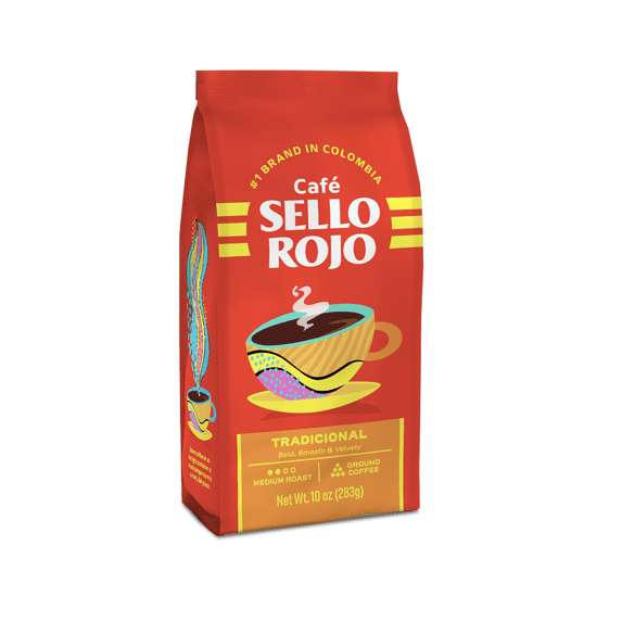 Cafe Sello Rojo Tradicional Coffee | Medium Roast Ground | 100% Pure ...