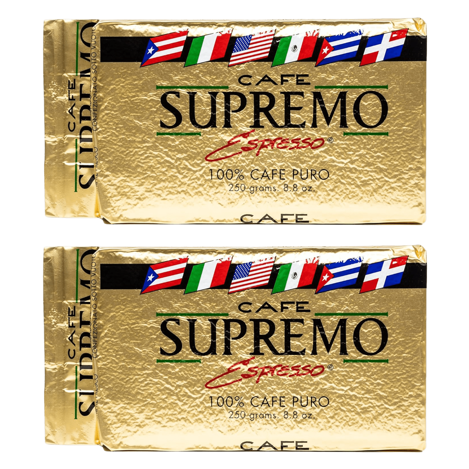 Cafe Supremo Espresso Coffee, Dark Roast, 100% Espresso Ground Coffee ...