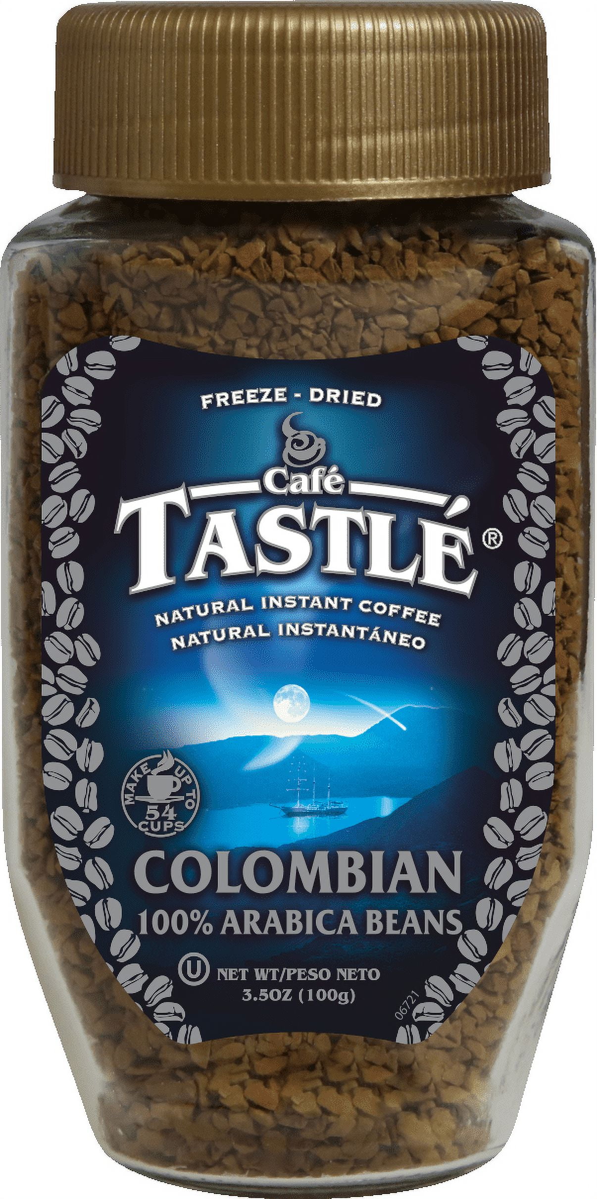 Cafe Tastle Colombian 100% Arabica Instant Coffee, 3.5 oz - Walmart.com