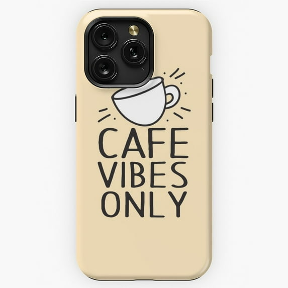 Cafe Vibes Only Coffee Lover Art iPhone Case 17 11 12 13 14 15 16 Pro ...