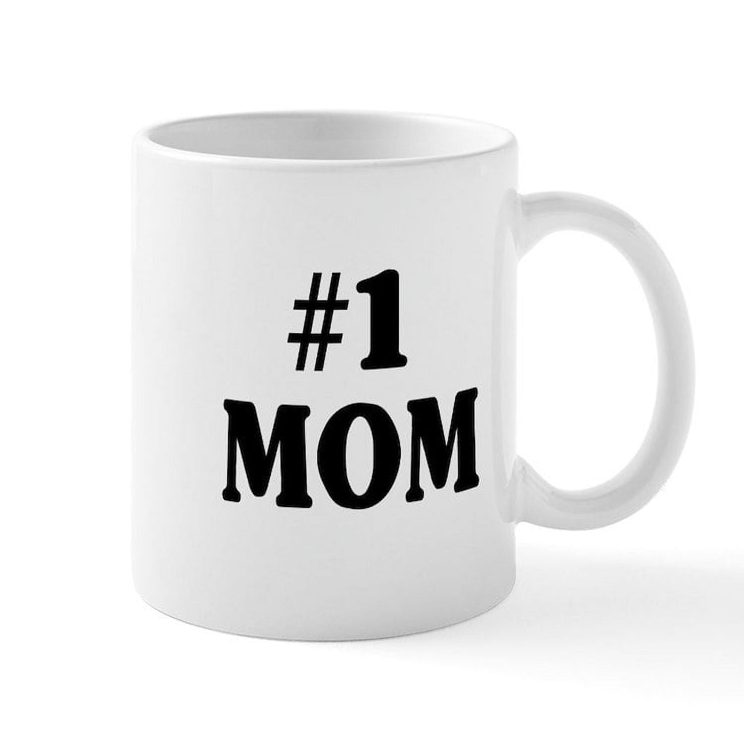 CafePress - #1 MOM Mug - 11 oz Ceramic Mug - Novelty Coffee Tea Cup ...