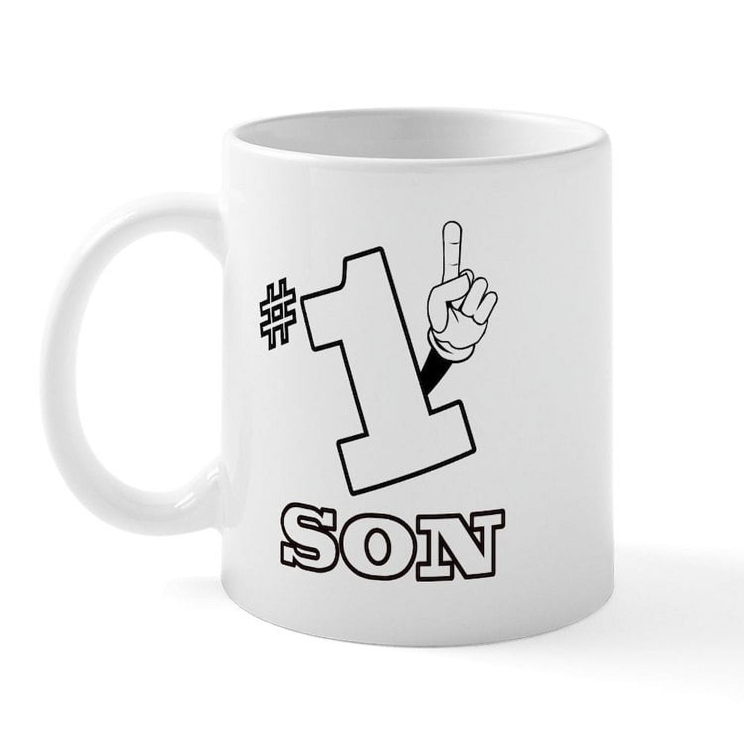 CafePress - #1 SON Mug - 11 oz Ceramic Mug - Novelty Coffee Tea Cup ...