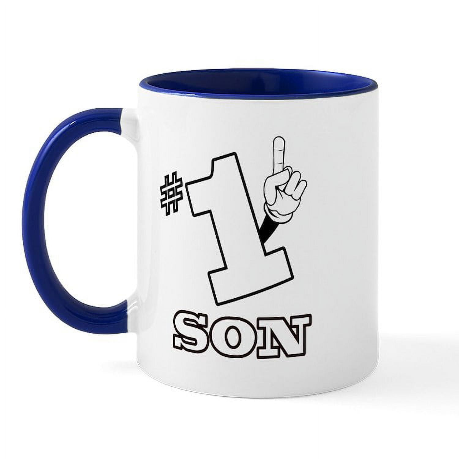 CafePress - #1 SON Mug - 11 oz Ceramic Mug - Novelty Coffee Tea Cup ...