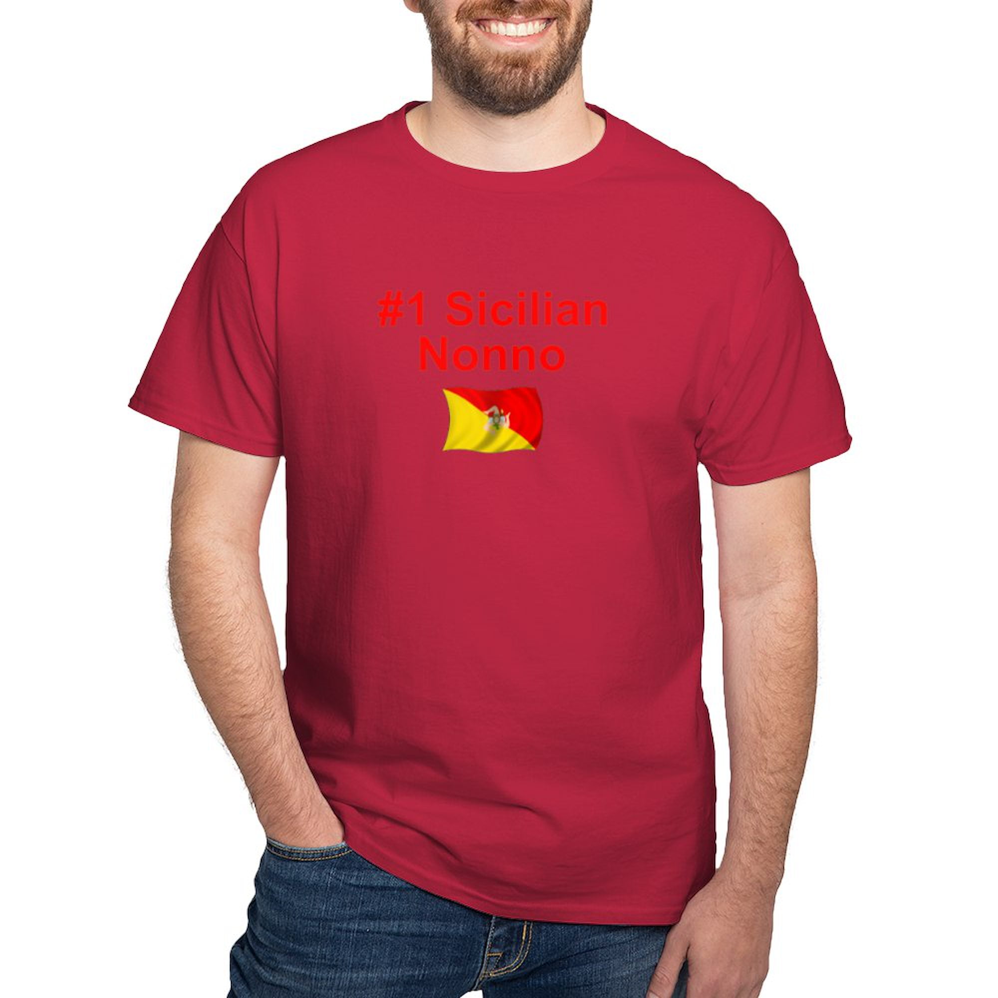 CafePress - #1 Sicilian Nonno Dark T Shirt - Men's Classic Graphic ...