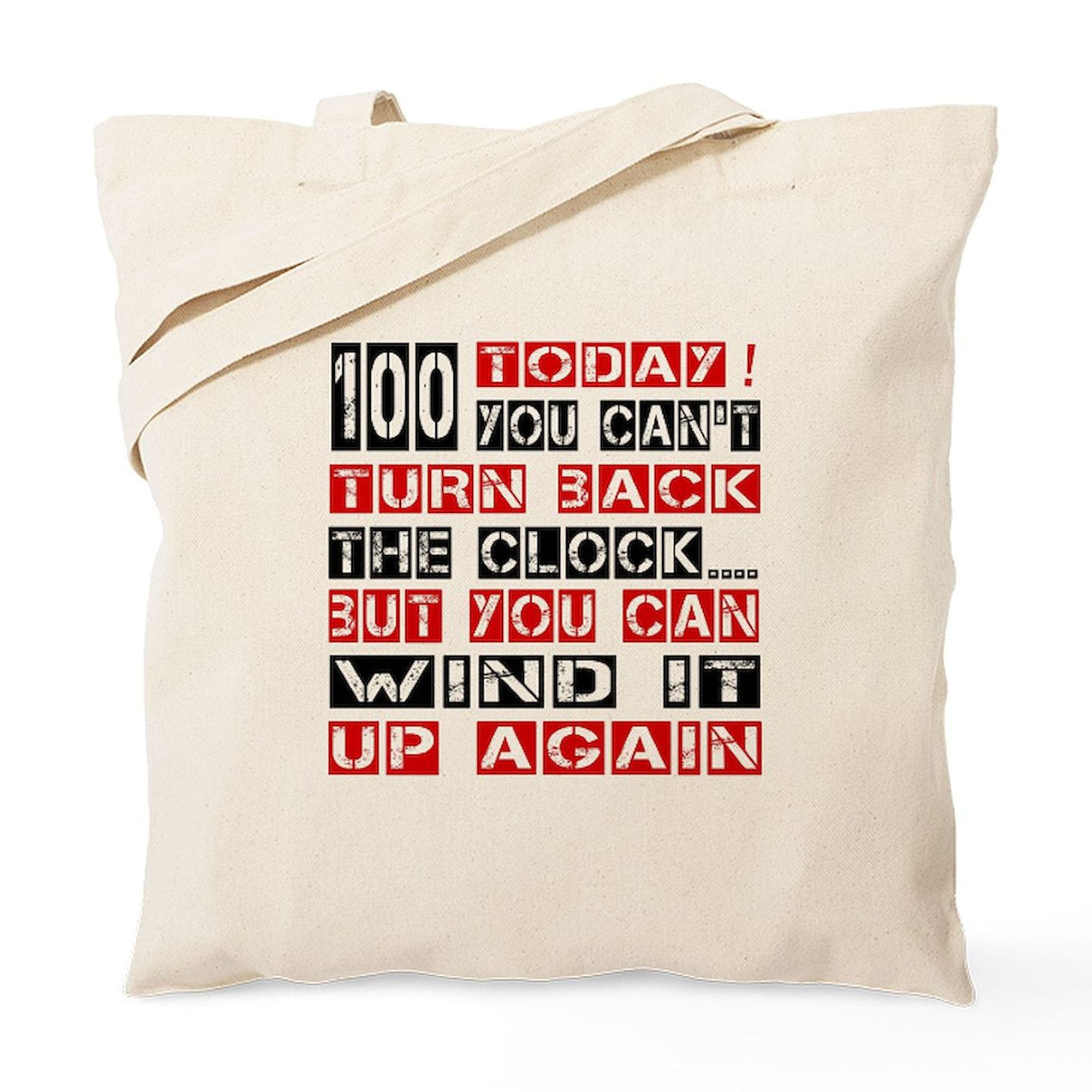 CafePress - 100 Turn Back Birthday Designs Tote Bag - Unisex Canvas ...