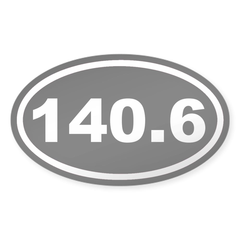 CafePress - 140.6 Ironman Black Euro Oval Sticker - Sticker (Oval ...