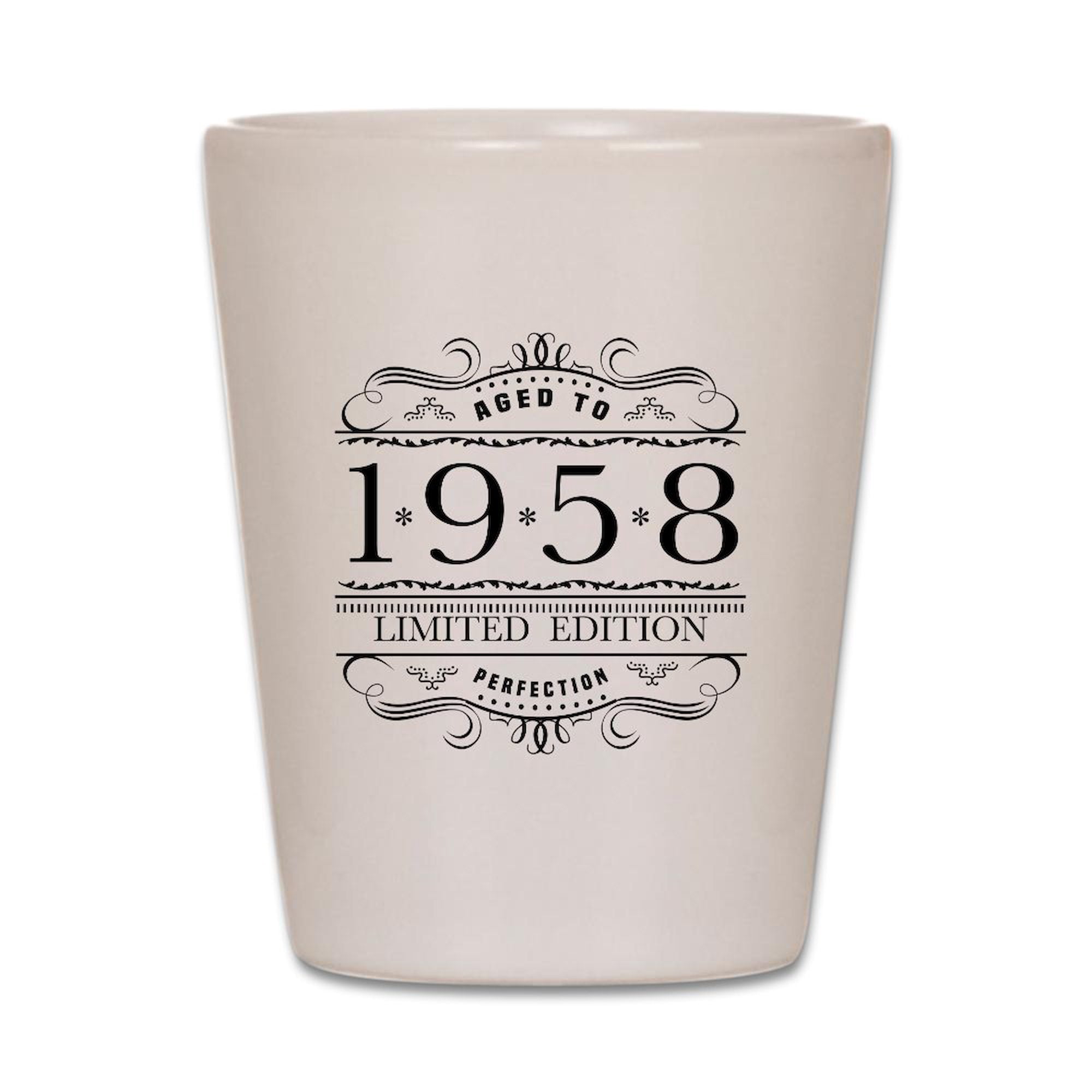 CafePress - 1958 Classic Birthday - White Shot Glass, Unique and Funny ...