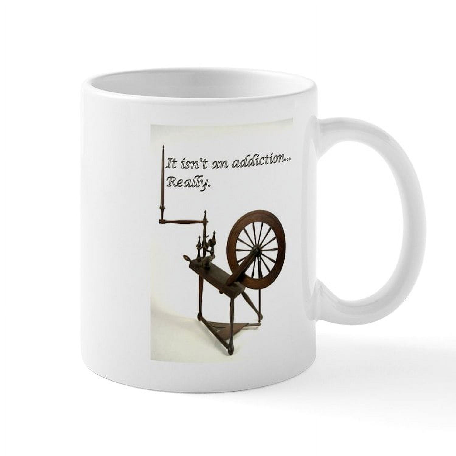 CafePress - 2 Spinning Wheel Addiction Mugs - 11 oz Ceramic Mug ...