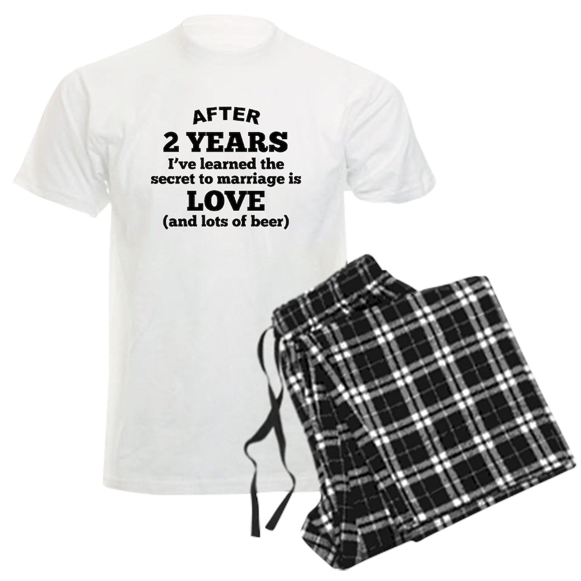 CafePress - 2 Years Of Love And Beer Pajamas - Men's Light Loose Fit ...