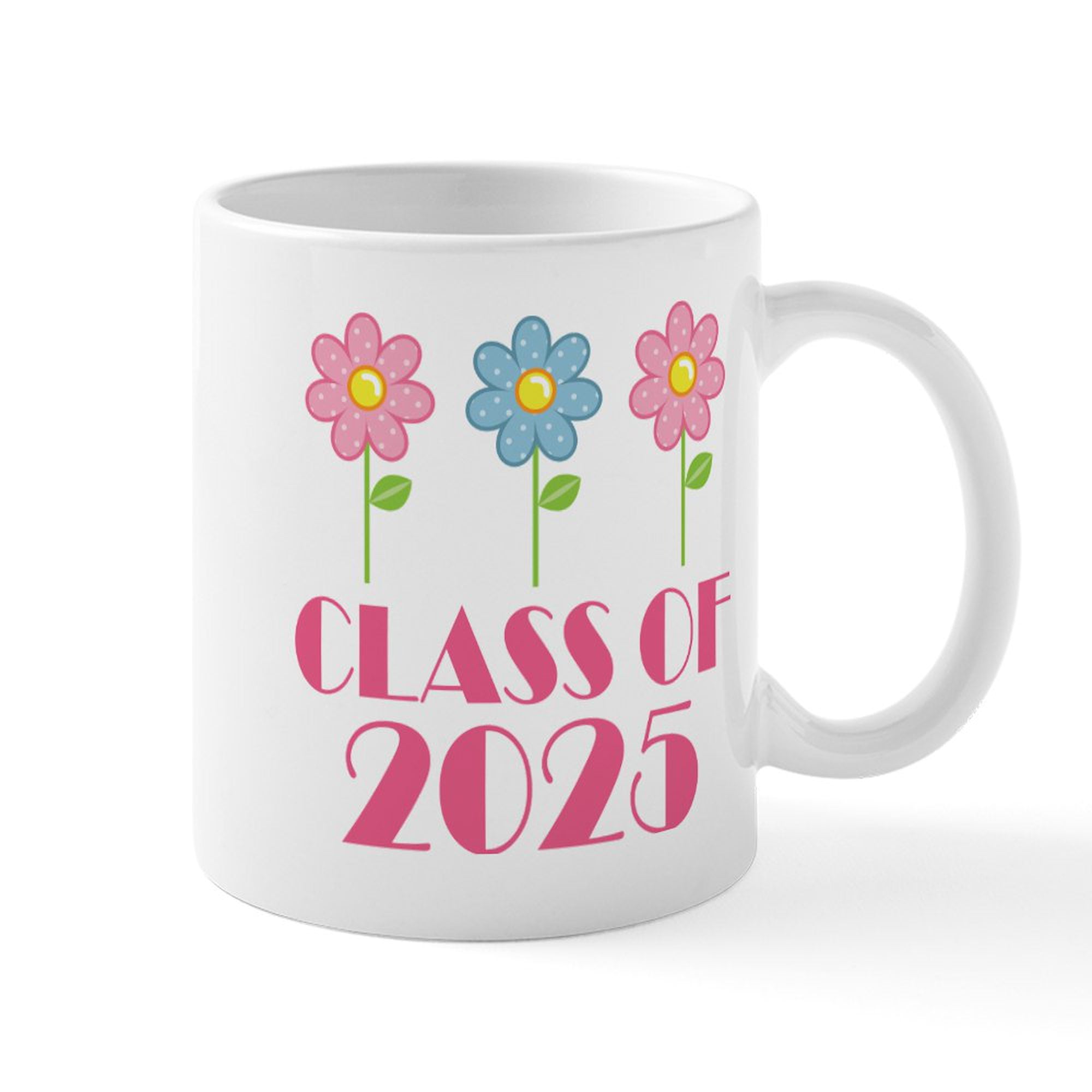 CafePress - 2025 Daisy Border - 11 oz Ceramic Mug - Novelty Coffee Tea ...