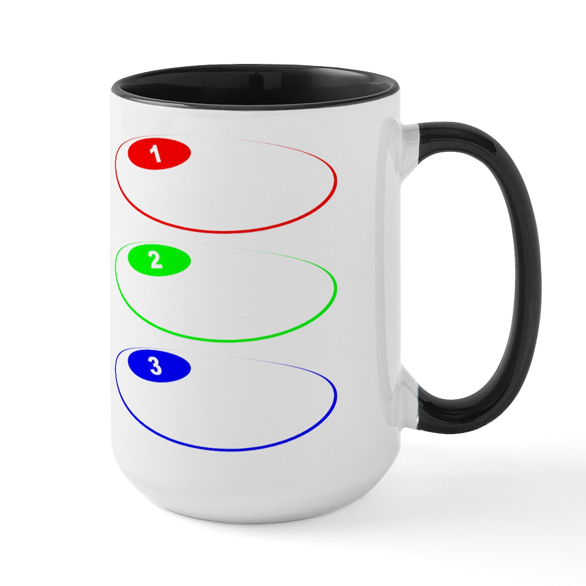 CafePress - 3 Steps Oval Balloons Mugs - 15 oz Ceramic Large White ...