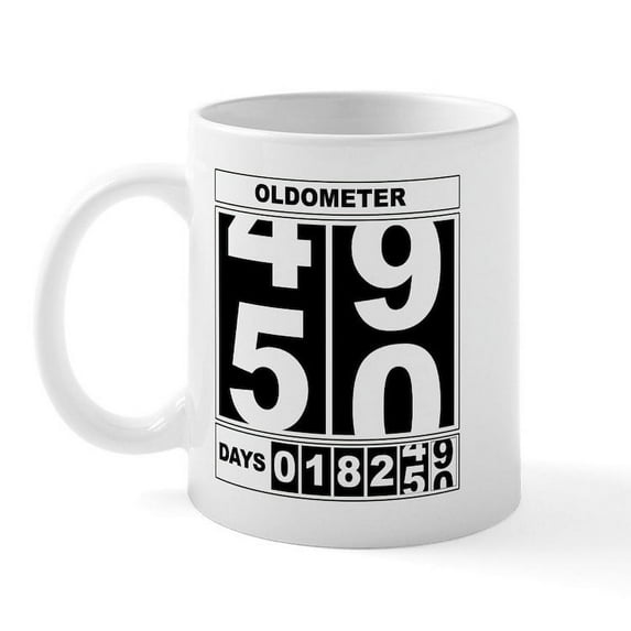 CafePress - 50Th Birthday Oldometer Mug - 11 oz Ceramic Mug - Novelty ...