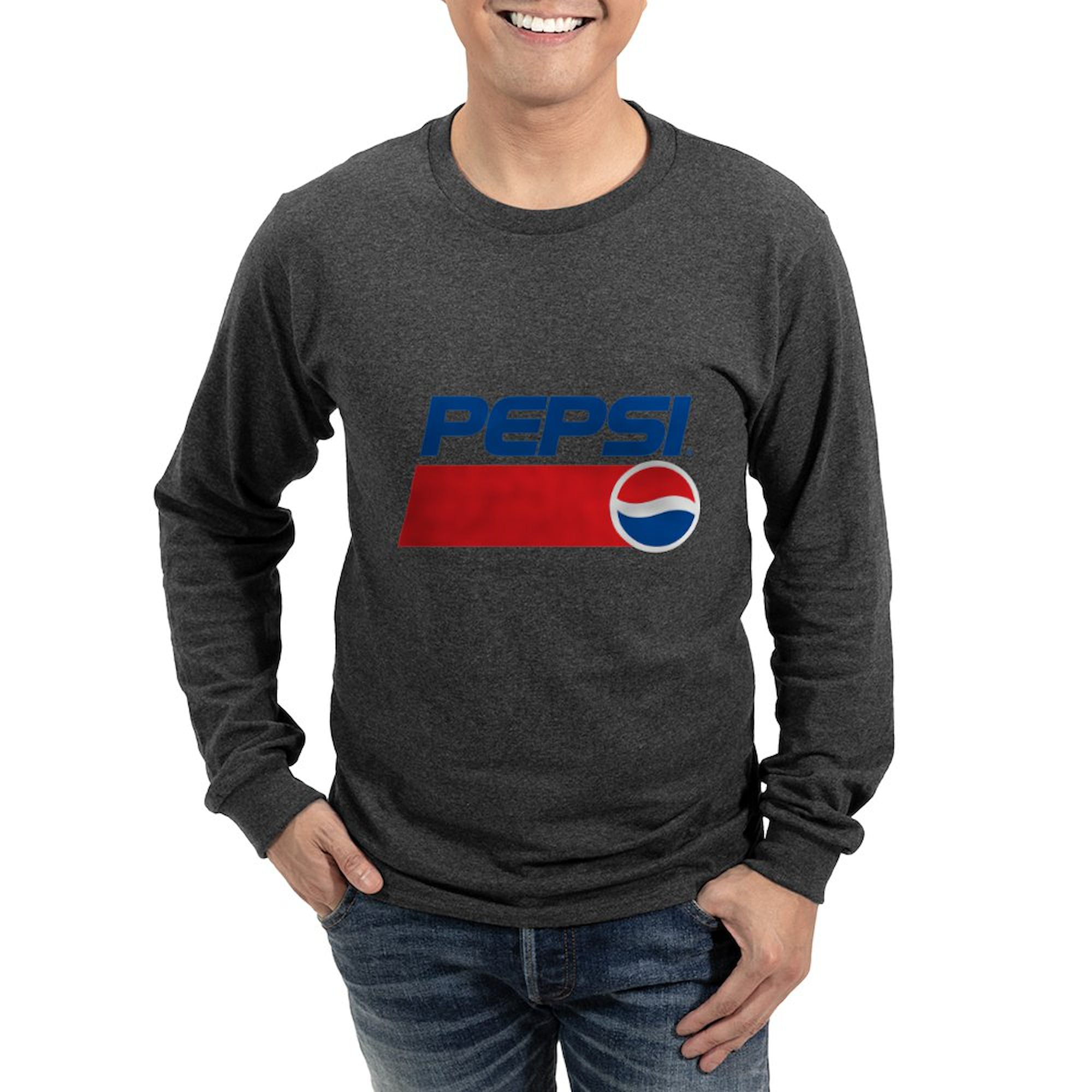 CafePress - 90S Pepsi Logo Men's Long Sleeve T Shirt - Long Sleeve Dark ...