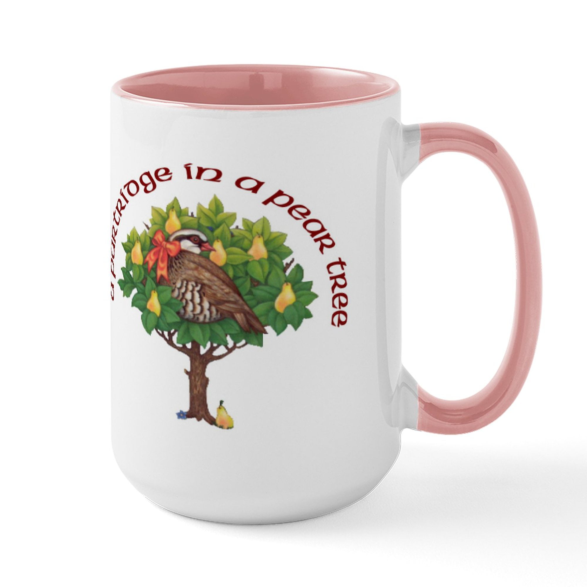 CafePress - A Partridge In A Pear Tree Large Mug - 15 oz Ceramic Large ...