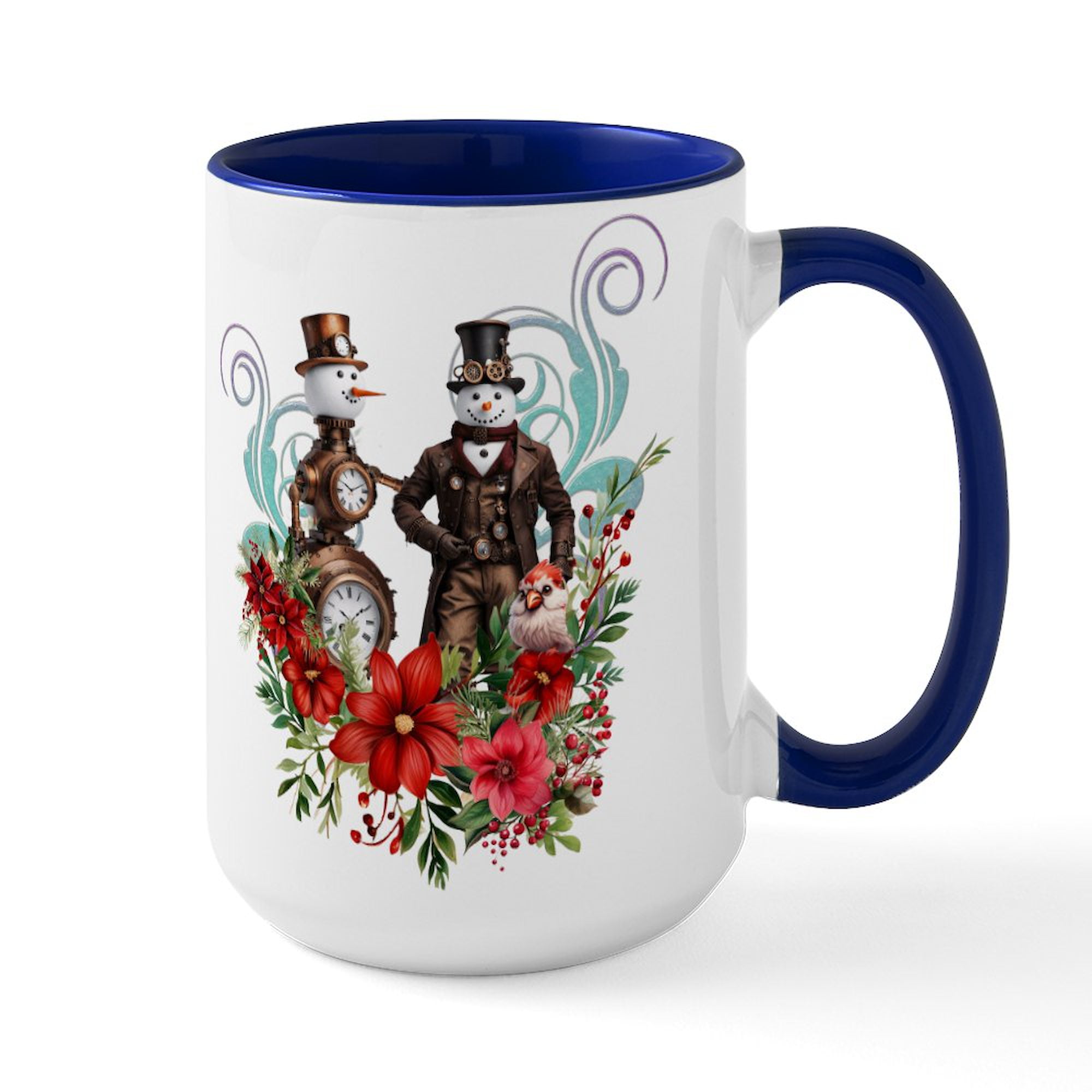 CafePress - A Steampunk Snowman Mugs - 15 oz Ceramic Large White ...