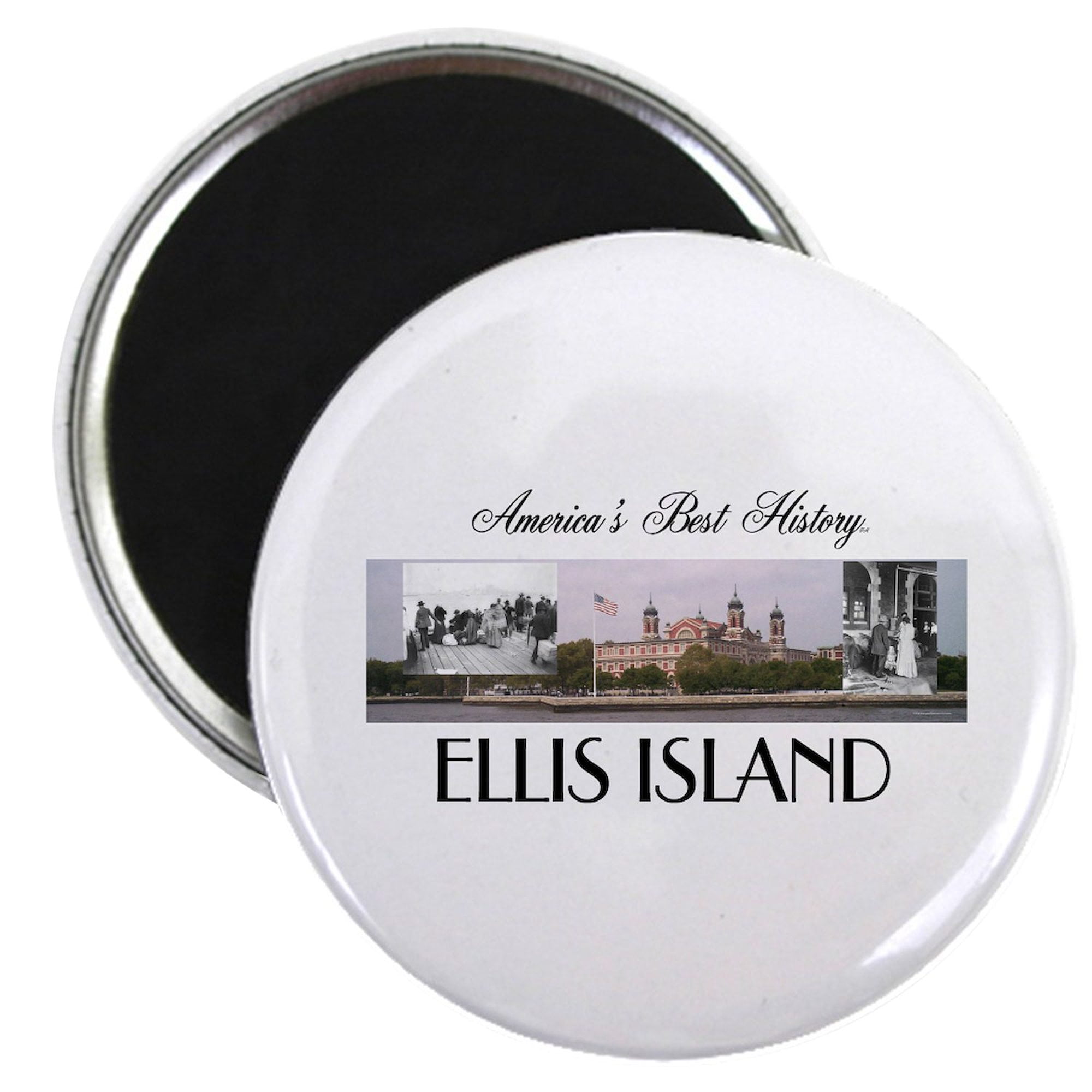 CafePress - ABH Ellis Island Magnet - 2.25" Round Magnet, Refrigerator Magnet, Button Magnet ...