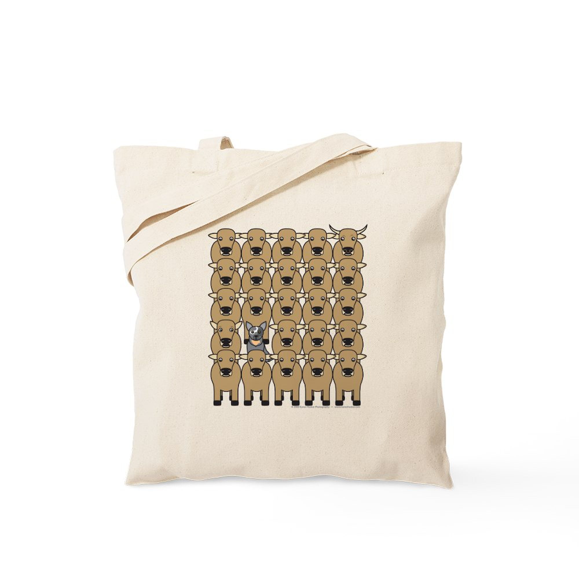 CafePress - ACD And Cattle Tote Bag - Unisex Canvas Tote Bag, Beige, 1 ...