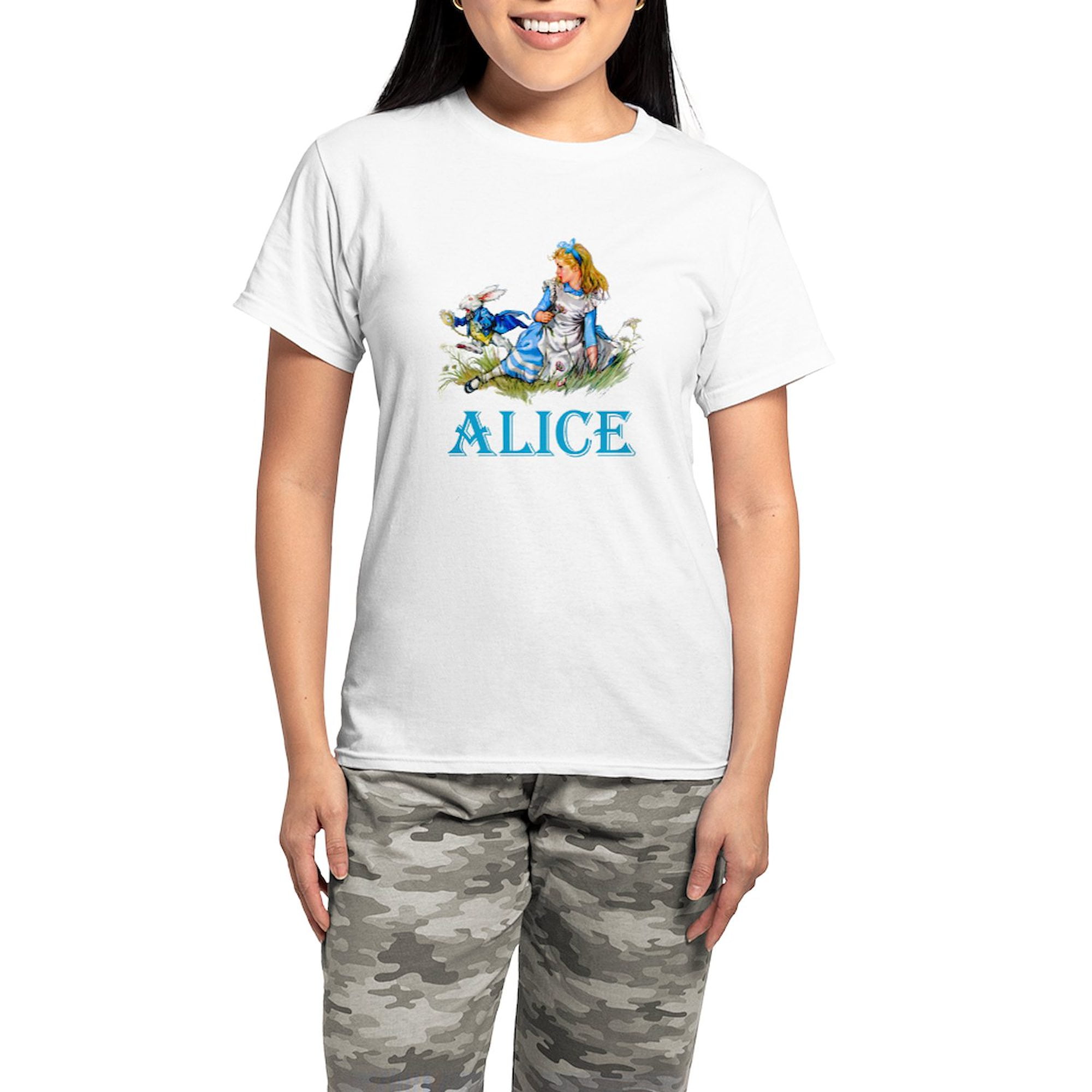 CafePress - ALICE IN WONDERLAND BLUE Women's Light Pajamas - Women's ...