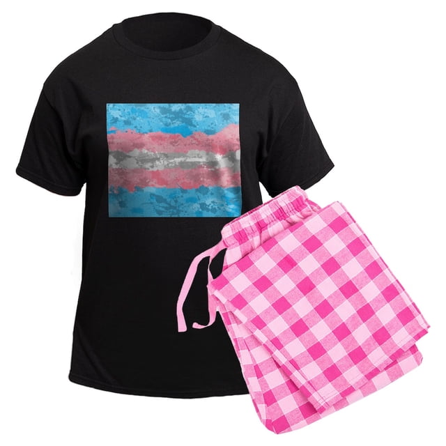 CafePress - Abstract Paint Splatter Transgender Pride Flag Pajamas ...