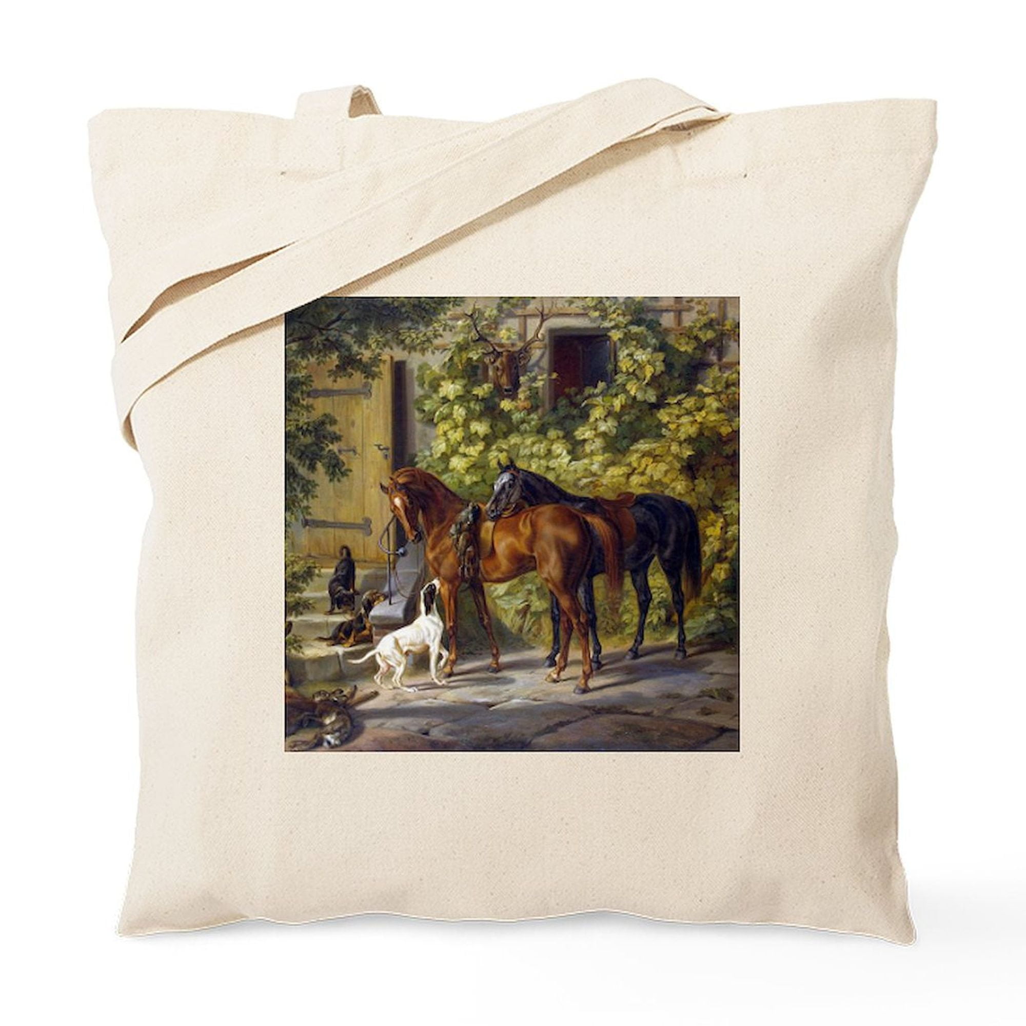 CafePress - Adam Albrecht Horses At The Porch Tote Bag - Unisex Canvas ...