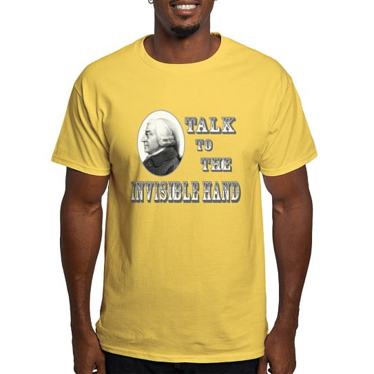 CafePress - Adam Smith Invisible Hand Light T Shirt - Men's Classic ...
