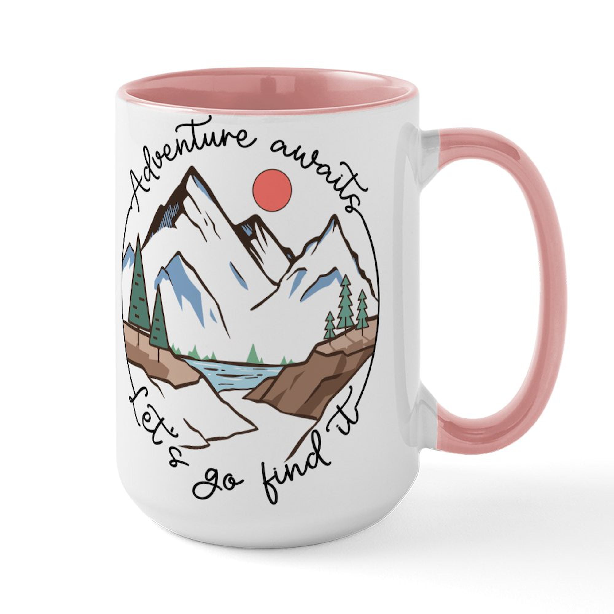 CafePress - Adventure Awaits Let'S Go Find It Mugs - 15 oz Ceramic ...