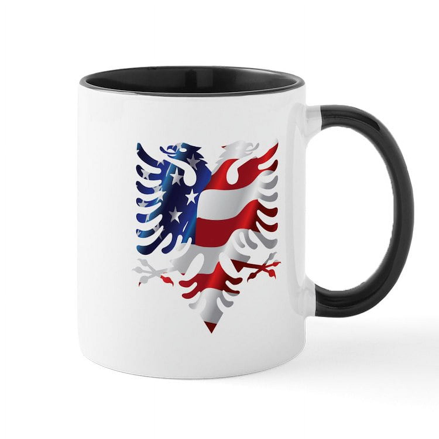 CafePress - Albanian American Eagle Mugs - 11 oz Ceramic Mug - Novelty ...