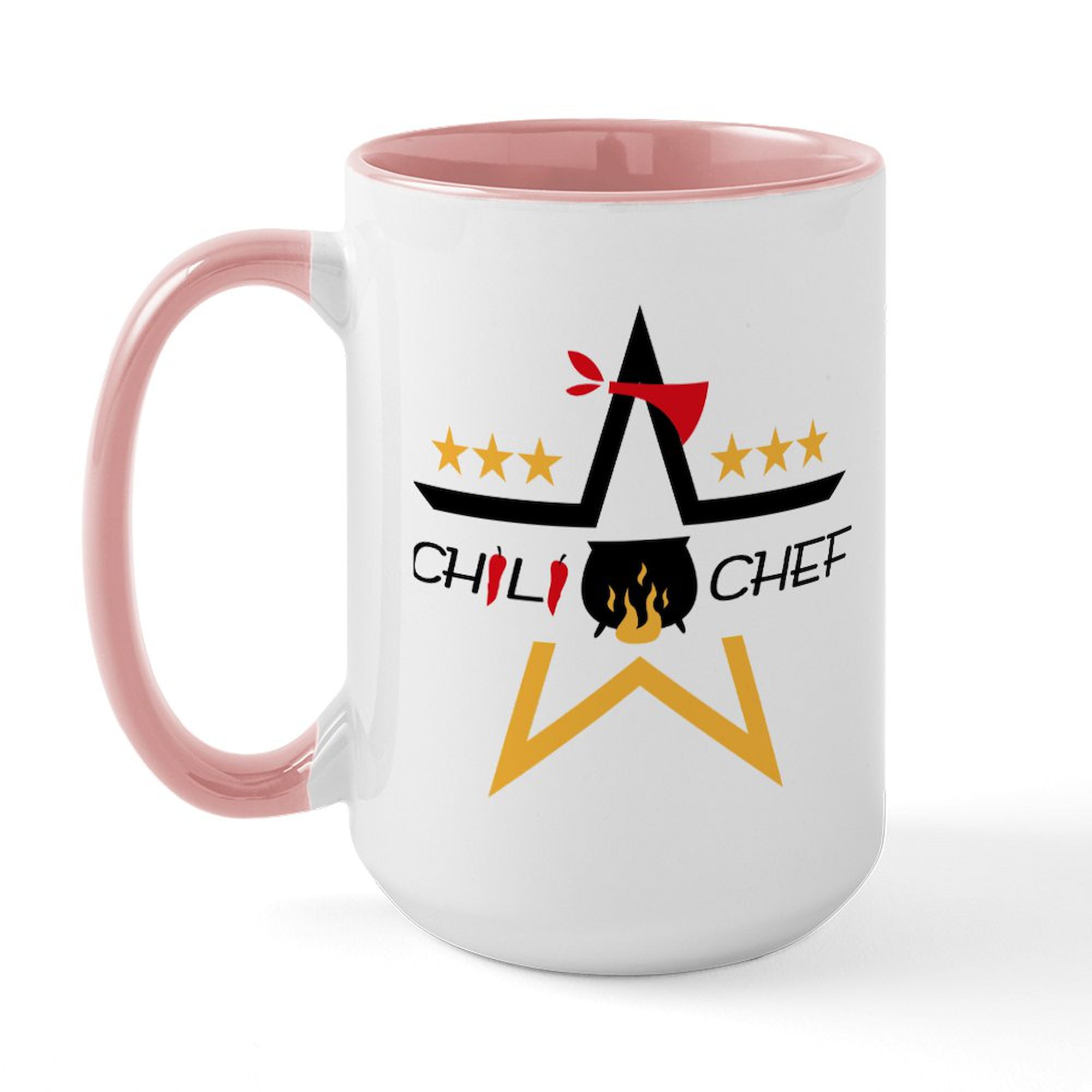 CafePress - All Star Chili Chef Large Mug - 15 oz Ceramic Large White ...