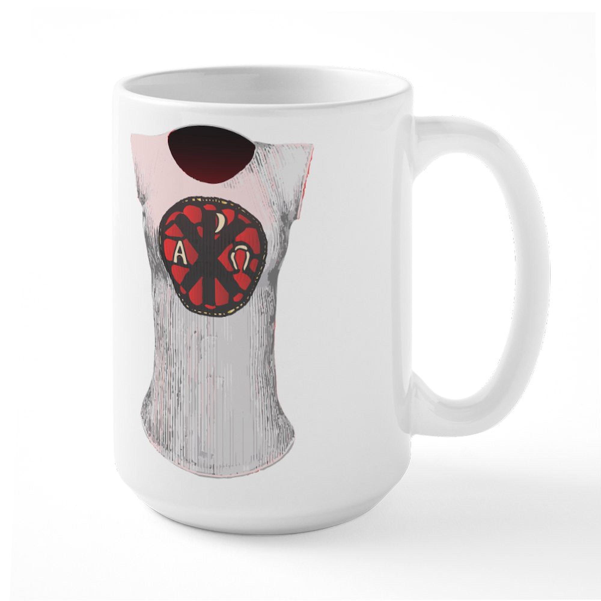 CafePress - Alpha Omega T Shirt Mugs - 15 oz Ceramic Large White ...