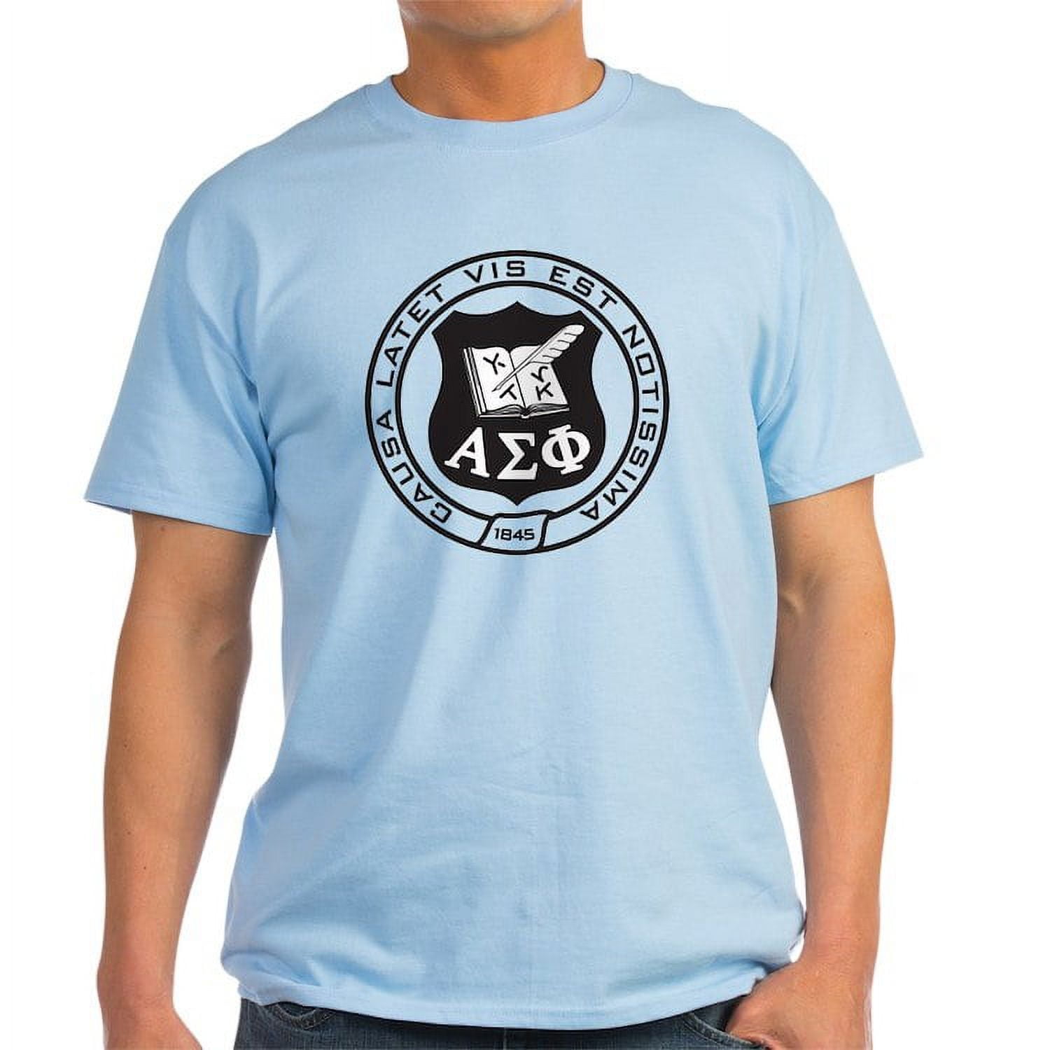 CafePress - Alpha Sigma Phi Black And White Seal T Shirt - Men's ...